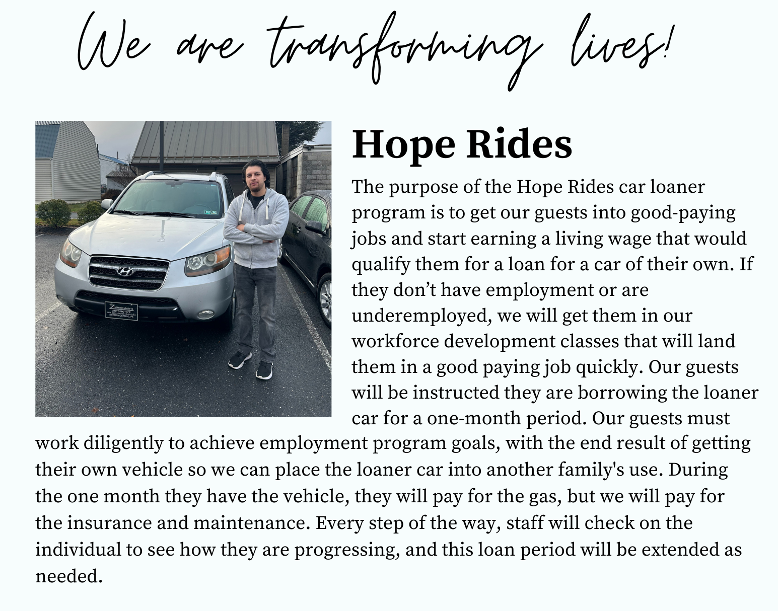 Transportation Assistance - New Hope Ministries - Sharing Christ's Love ...